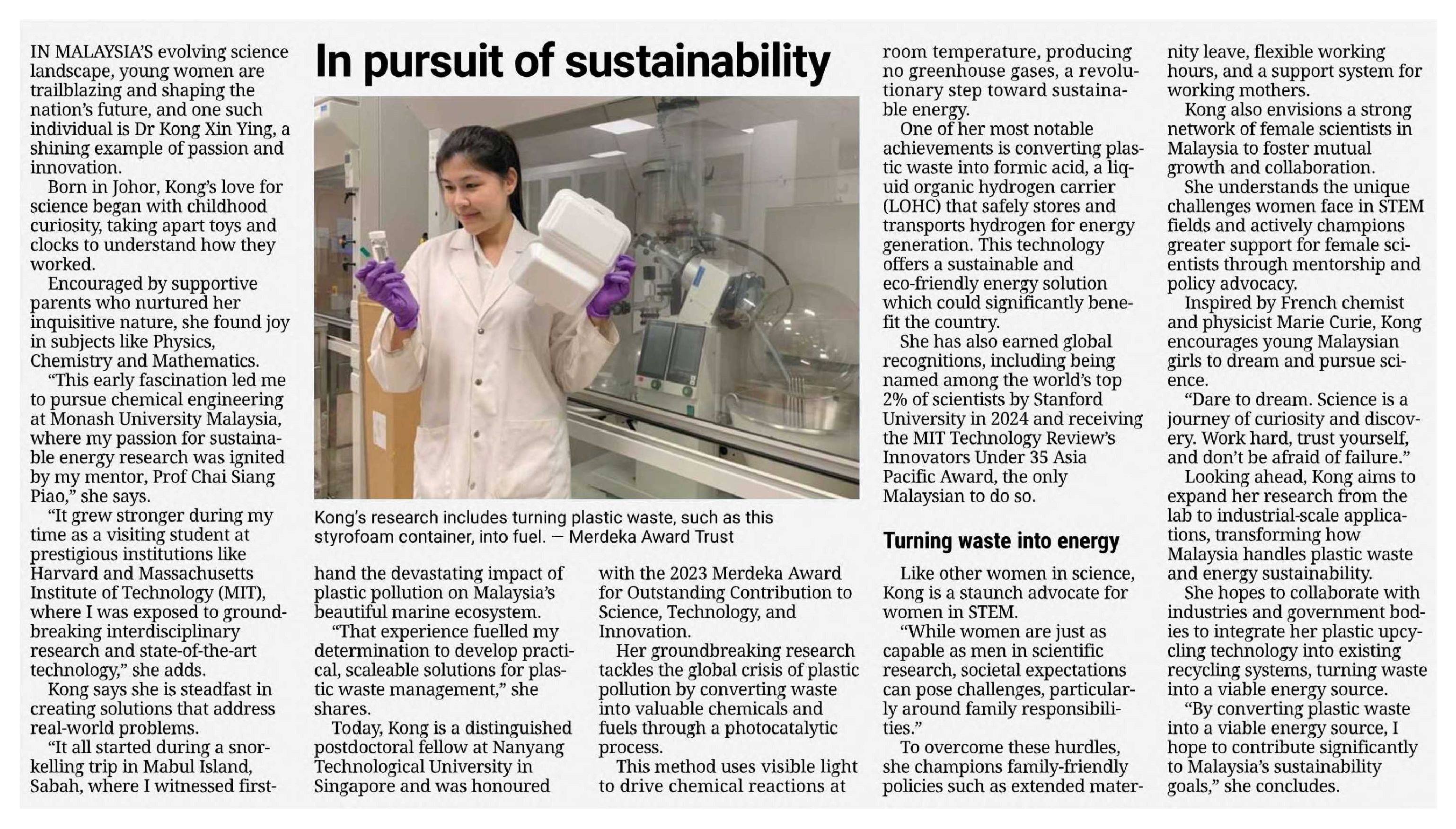 In Pursuit of Sustainability - News | Merdeka Award